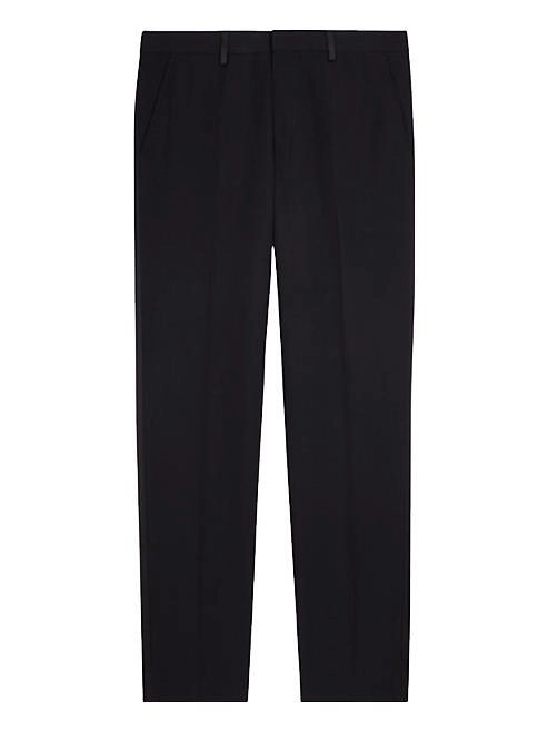 The Kooples Straight-leg Regular-fit Wool Trousers - Black