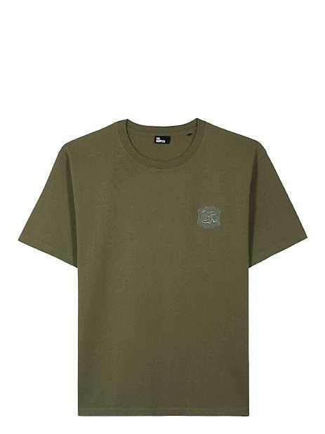 The Kooples Branded-crest Short-sleeved Cotton-jersey T-shirt - Foret