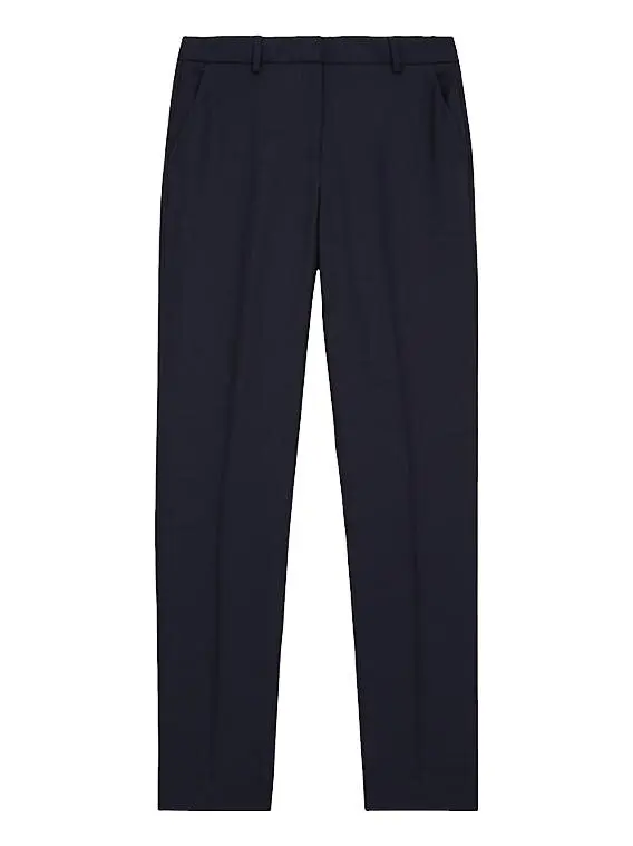 The Kooples Tailored Slim-fit Mid-rise Wool Trousers - Bla01