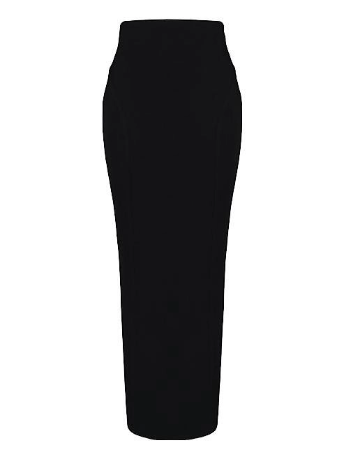 House Of Cb Maxi Bodycon Stretch-woven Skirt - Black