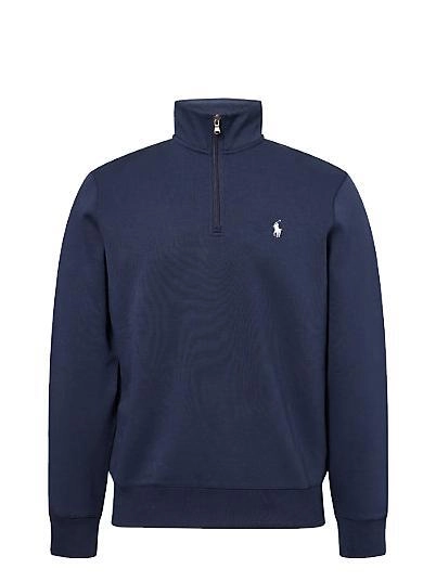 Polo Ralph Lauren Embroidered-logo Long-sleeve Cotton-jersey Sweatshirt - Blue