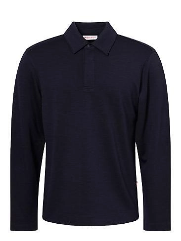 Orlebar Brown Ben Wool Polo Shirt - Night Iris