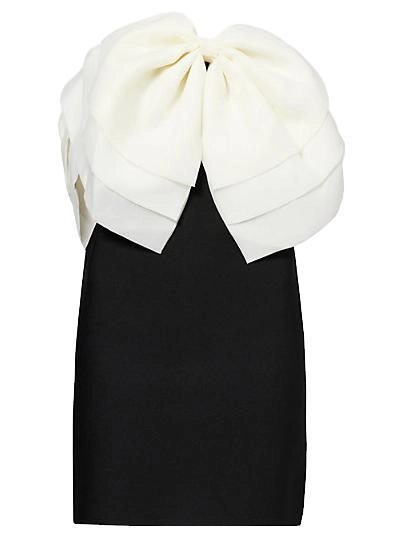 AMY LYNN Oscar Bow-embellishment Knitted Mini Dress - Mono