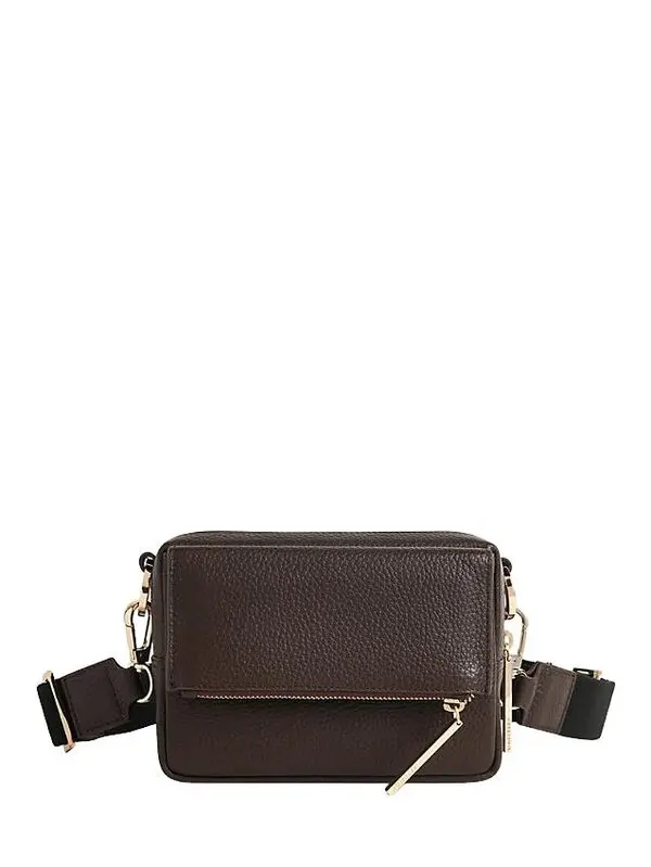 Whistles Bibi Pebbled-leather Cross-body Bag - Brown