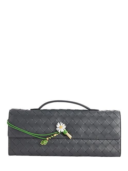 Bottega Veneta Andiamo Flower Leather Clutch Bag - Ardois/daisy Flow-mb