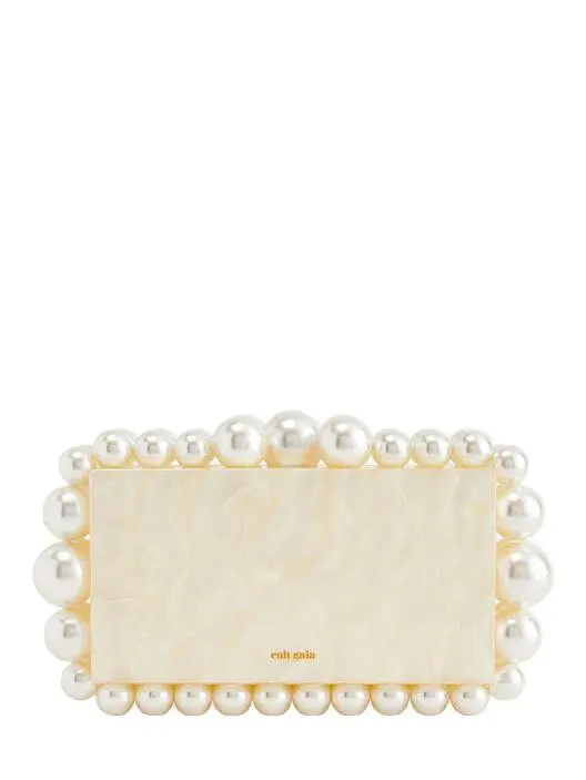Cult Gaia Eos Faux Pearl And Acrylic Clutch Bag - Ivory