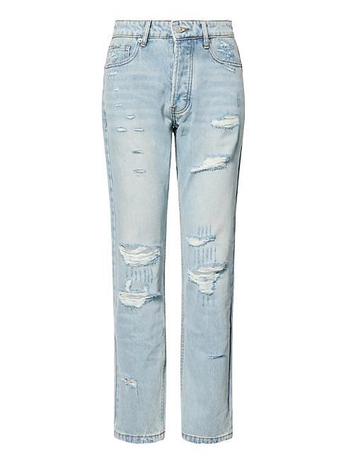 CASEY JEAN BY JEAN VINTAGE Jean Vintage Washed Straight-leg Denim Jeans - Washed Blue