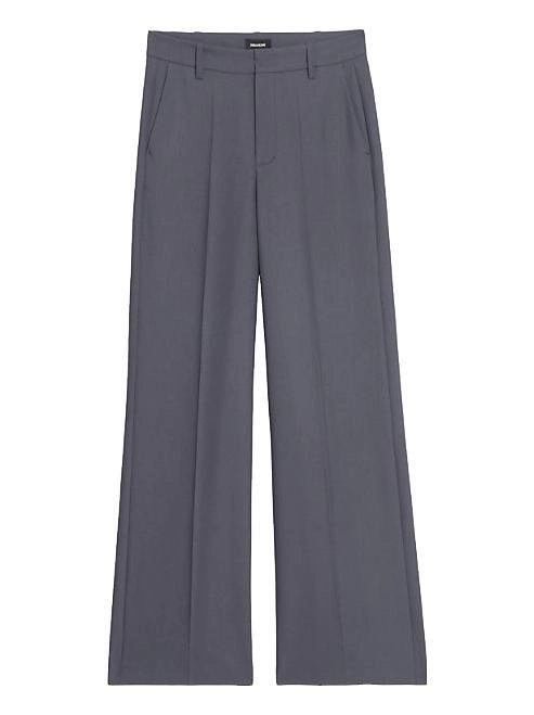 Zadig&Voltaire Panol Wide-leg Woven Trousers - Anthracite