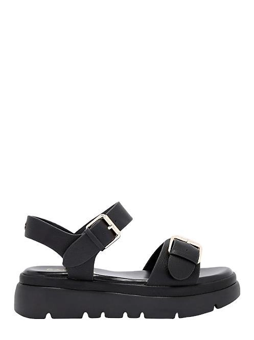 Carvela Krypton Buckled Faux-leather Sandals - Black