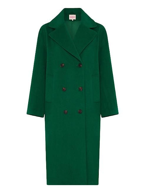 OMNES Tina Double-breasted Woven Coat - Green
