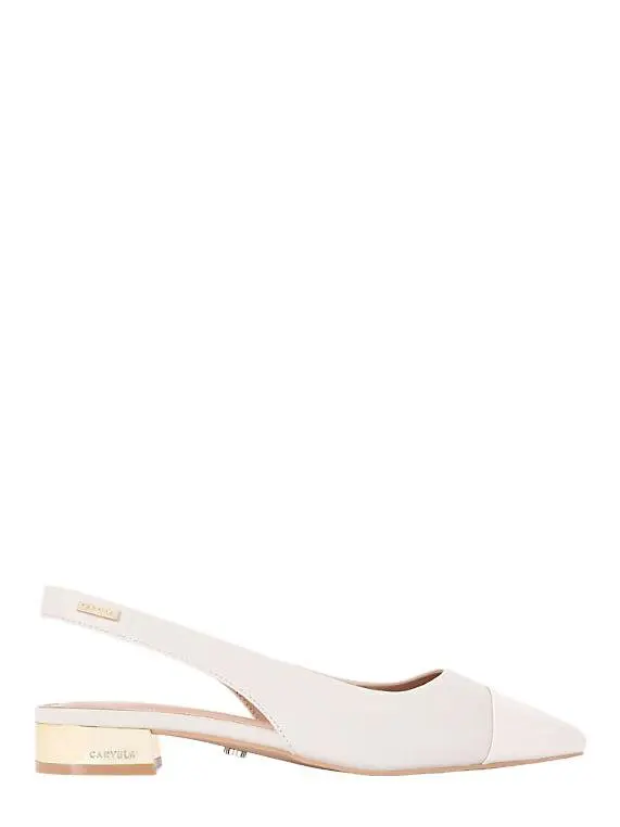 Carvela Amelia Sling-back Faux-leather Pumps - Bone