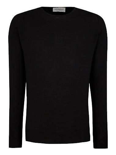 John Smedley Lundy Crewneck Wool Jumper - Black