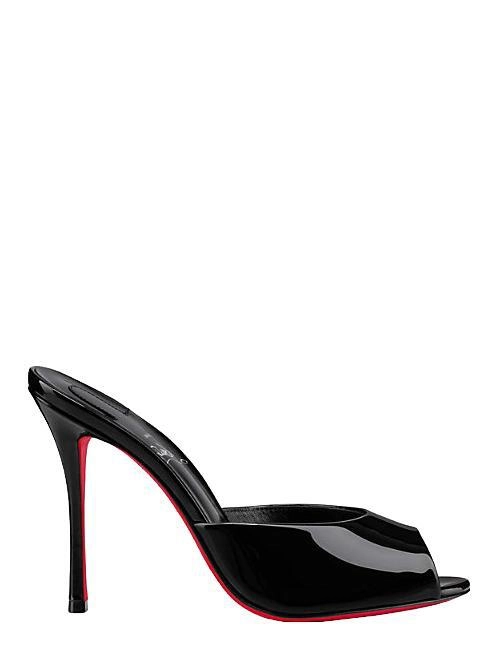 CHRISTIAN LOUBOUTIN Me Dolly Patent Leather Heeled Mules - Black