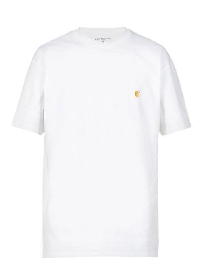 Carhartt Work In Progress Chase Brand-embroidered Cotton-jersey T-shirt - White