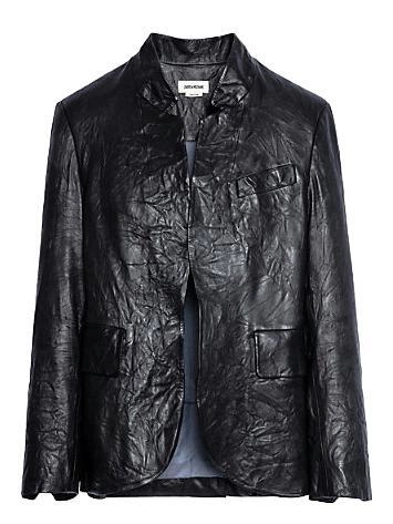 Zadig&Voltaire Verys Crinkled Leather Blazer - Noir