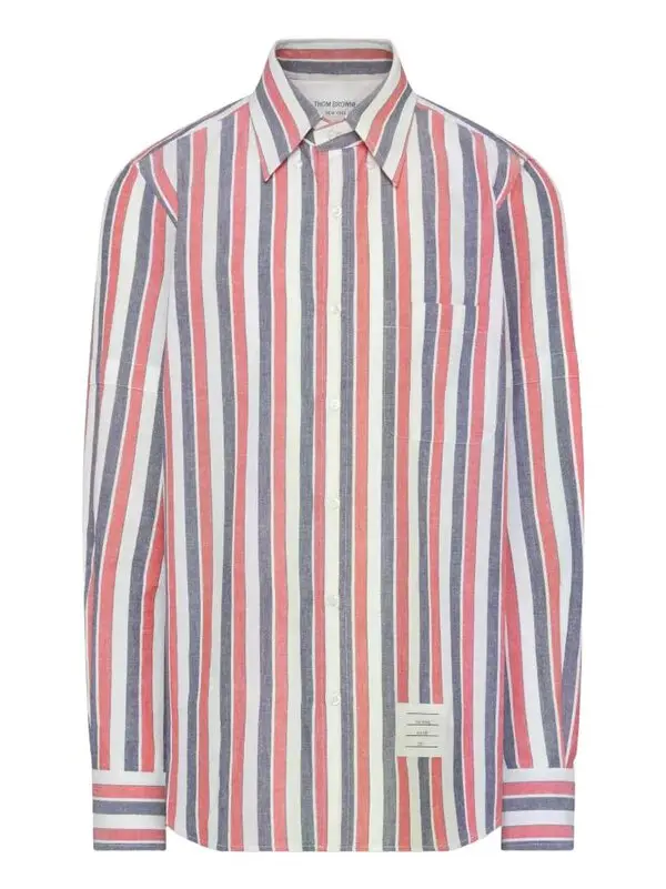 Thom Browne Madras Striped Shirt - White