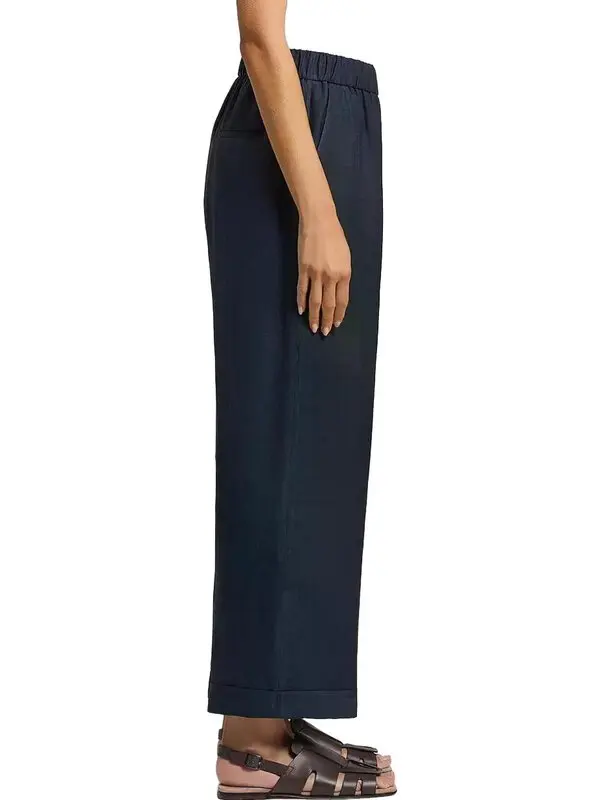 Peserico Elastic-waist Turn-up Trousers - Blue