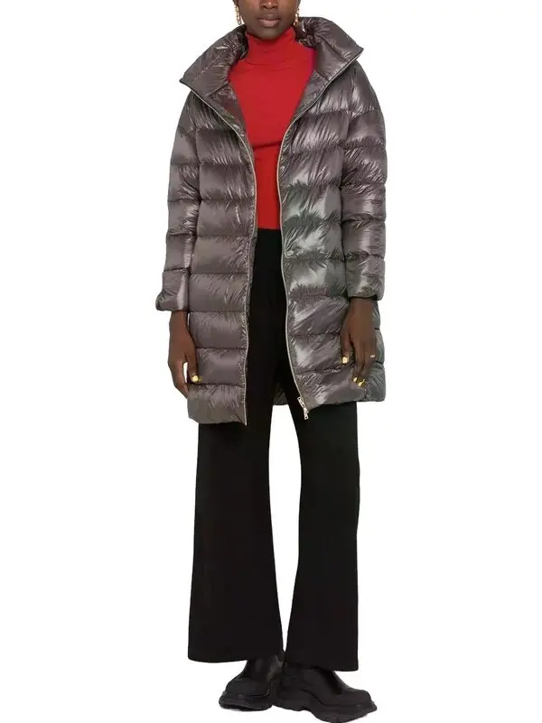 Herno Down-feather Mid-length Coat - Grey