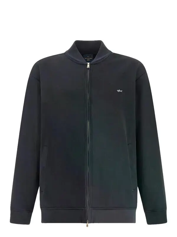 Paul & Shark Zip-up Fleece Bomber Jacket - Blue