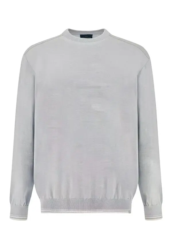 Paul & Shark Crew Neck Cotton Sweater - Grey