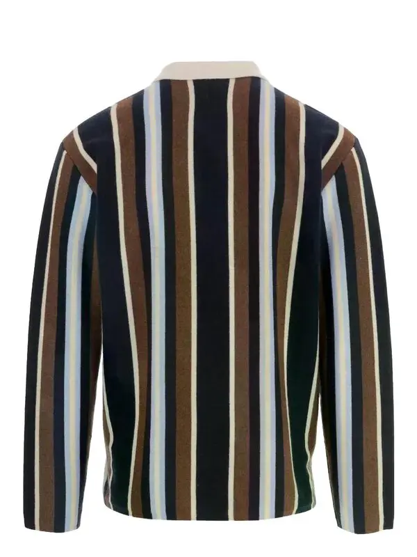 Guest In Residence Striped Rugby Polo Shirt - Blue