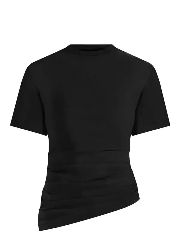 Manière De Voir Pauline Asymmetric Hem T-shirt - Black