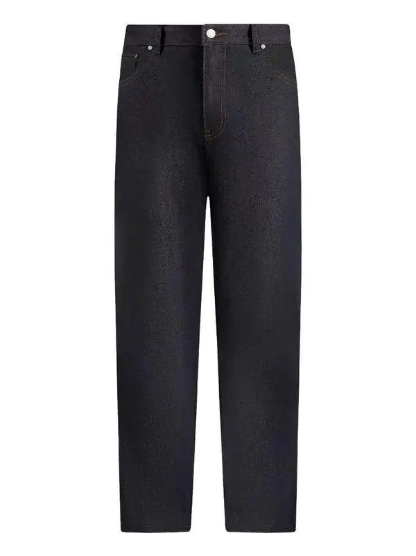 Manière De Voir Dn001 Contrast-stitching Jeans - Blue