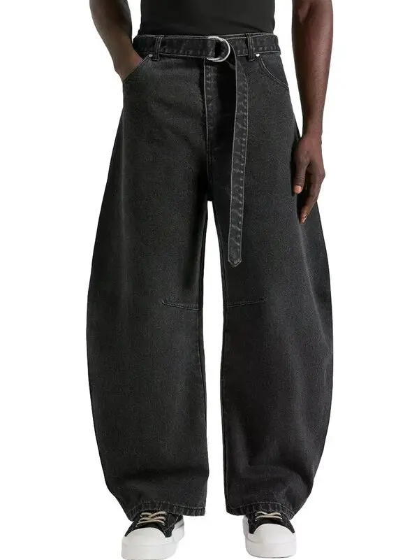 Manière De Voir Xander Barrel-leg Jeans - Black
