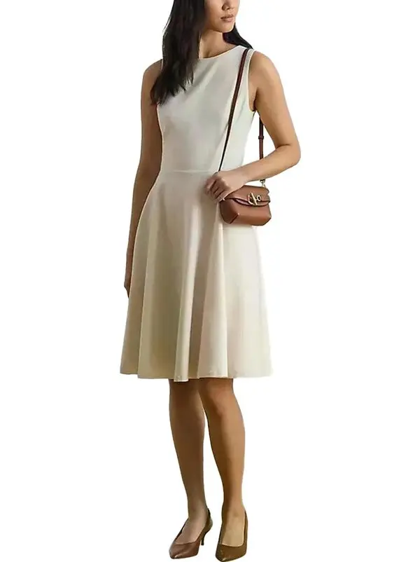 Ralph Lauren Sleeveless A-line Midi Dress - Neutrals