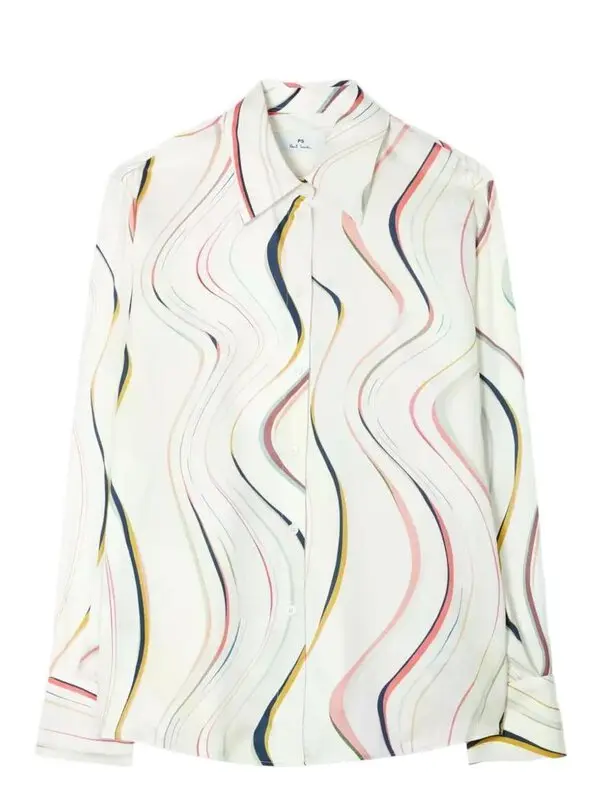 Paul Smith Printed Long Sleeve Shirt - Neutrals