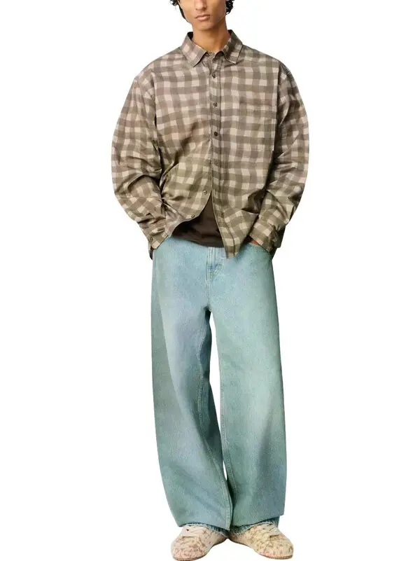 Axel Arigato Distort Gingham Shirt - Neutrals