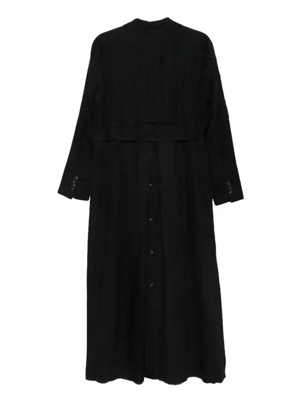 Masnada Double-breasted Buttoned Coat - Black