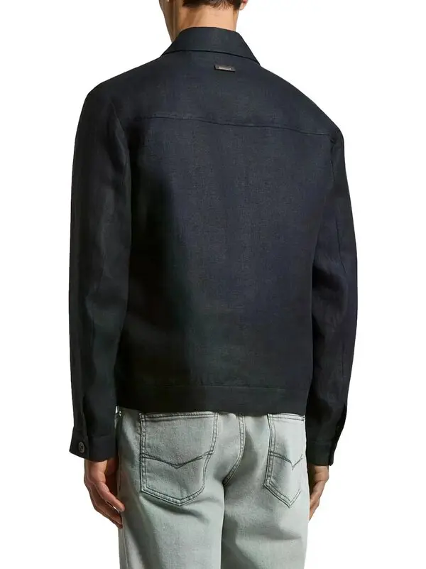 Peserico Pocket Button Jacket - Blue