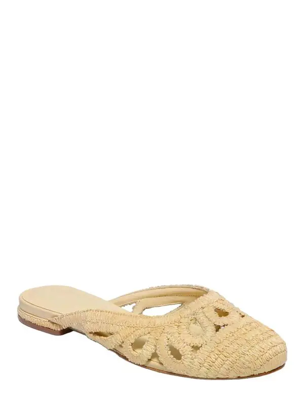 Bernardo Cappadocia Raffia Cut-out Mules - Neutrals