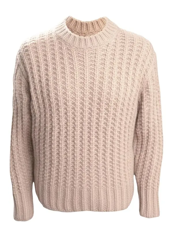 ALAN SCOTT Feather Knit Mock Neck Sweater - Black
