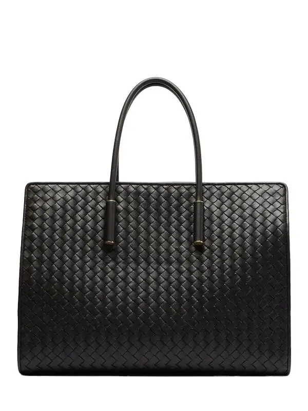 Bottega Veneta Barbara Intrecciato Leather Tote Bag - Brown