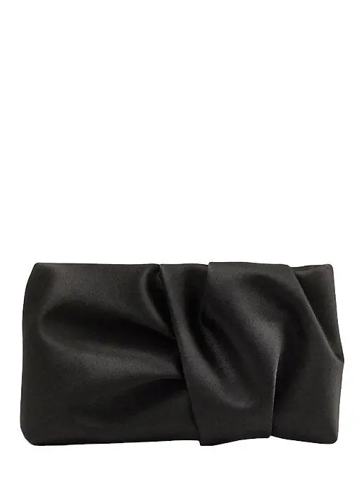 JIMMY CHOO Bonny Satin Clutch Bag - Black