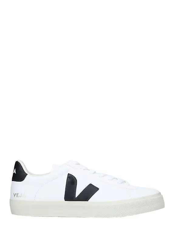 VEJA Campo Leather And Coated-canvas Low-top Trainers - White/blk