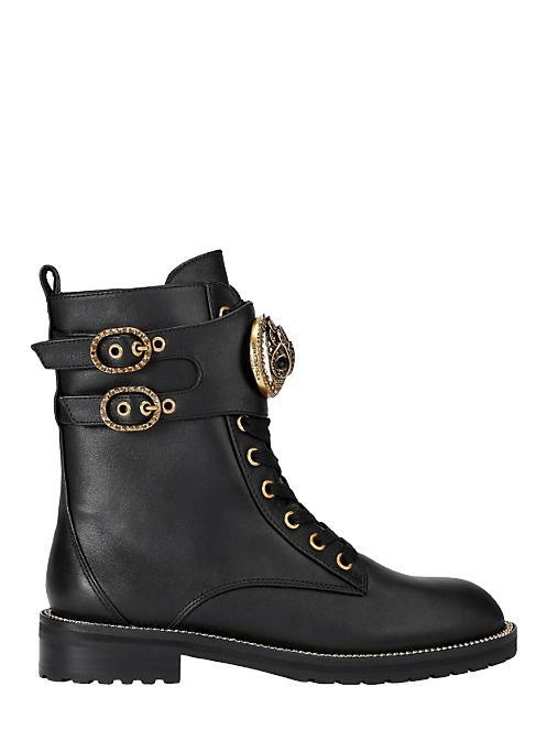 Kurt Geiger Stoop Leather Chelsea Biker Boots - Black
