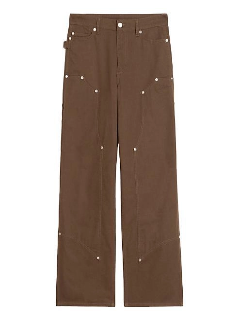 Zadig&Voltaire Perya Straight-leg Cotton Trousers - Moss
