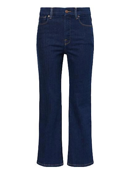 Good American Good Legs Cropped Mini Boot-cut Denim Jeans - Indigo1153