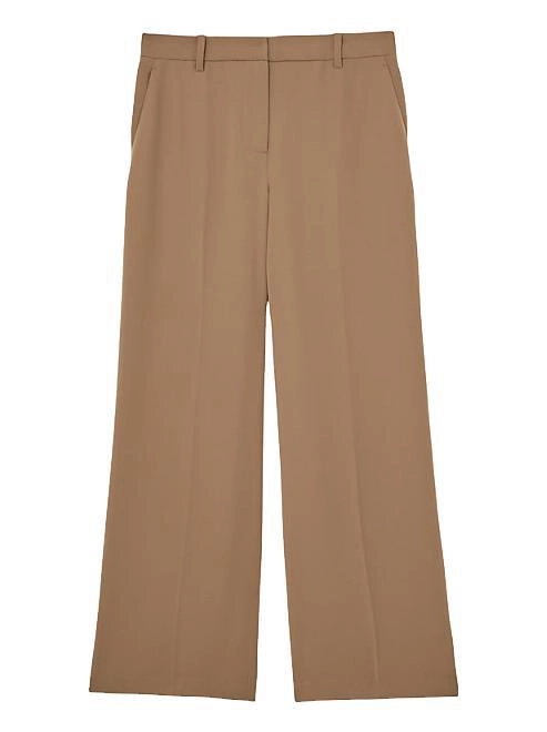 REISS Margeaux Wide-leg Stretch-woven Trousers - Camel