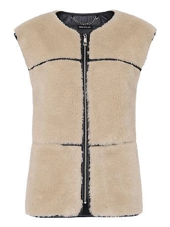Whistles Rowena Panelled Faux-fur Waistcoat - Cream