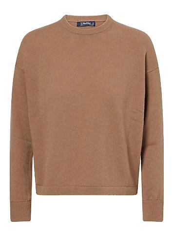 Max Mara Boxy-fit Wool And Cashmere-blend Jumper - Mud