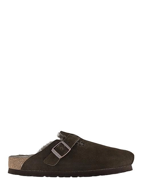 BIRKENSTOCK Boston Shearling-lined Suede Clogs - Mocca