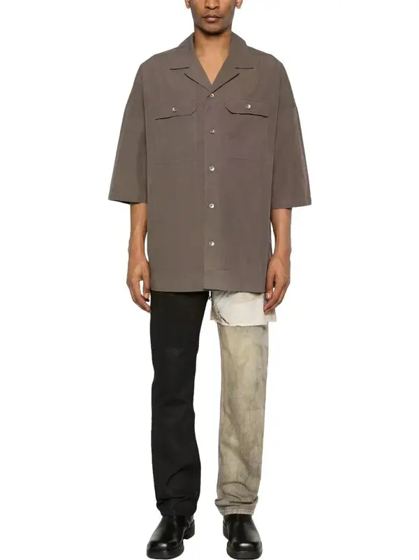 Rick Owens Magnum Tommy Chest-pocket Tie Shirt - Brown