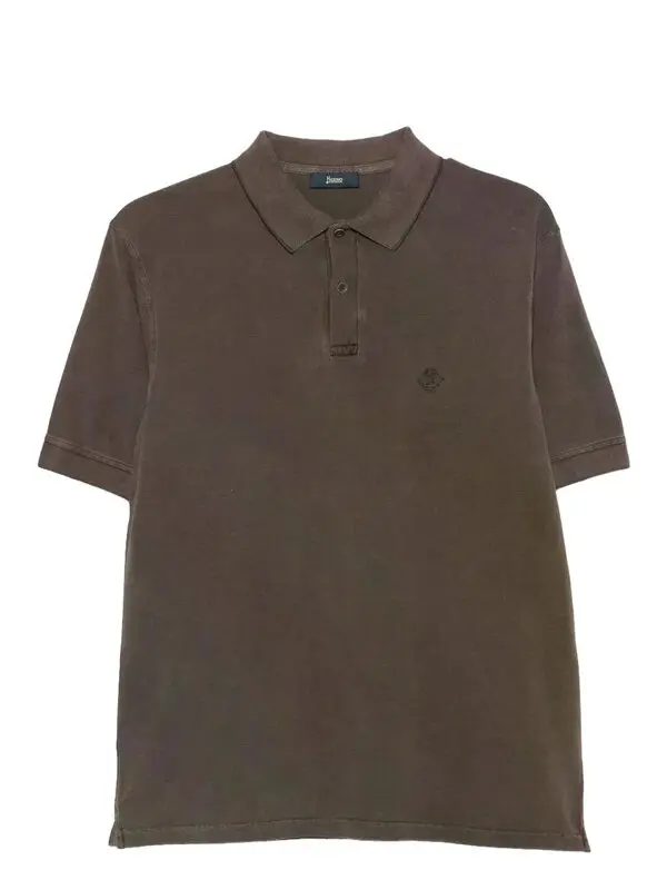 Herno Logo-embroidered Polo Shirt - Brown