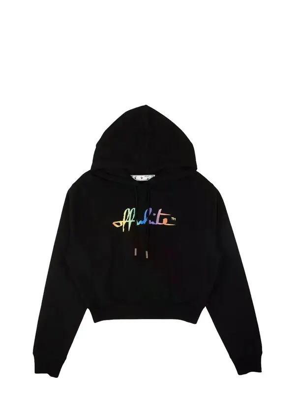 Off-White Hooded Sweatshirt - Black