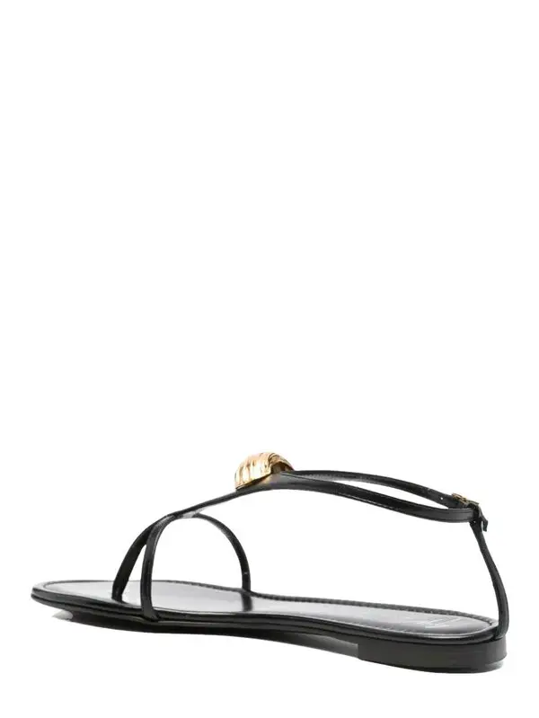 GIUSEPPE ZANOTTI Hardware-embellished Sandals - Black