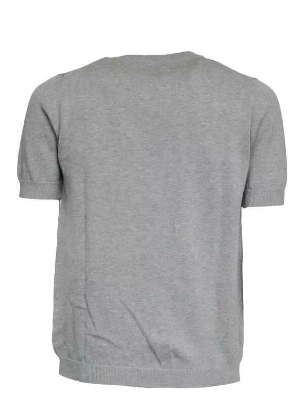 RAKKI Intarsia Slim T-shirt - Grey